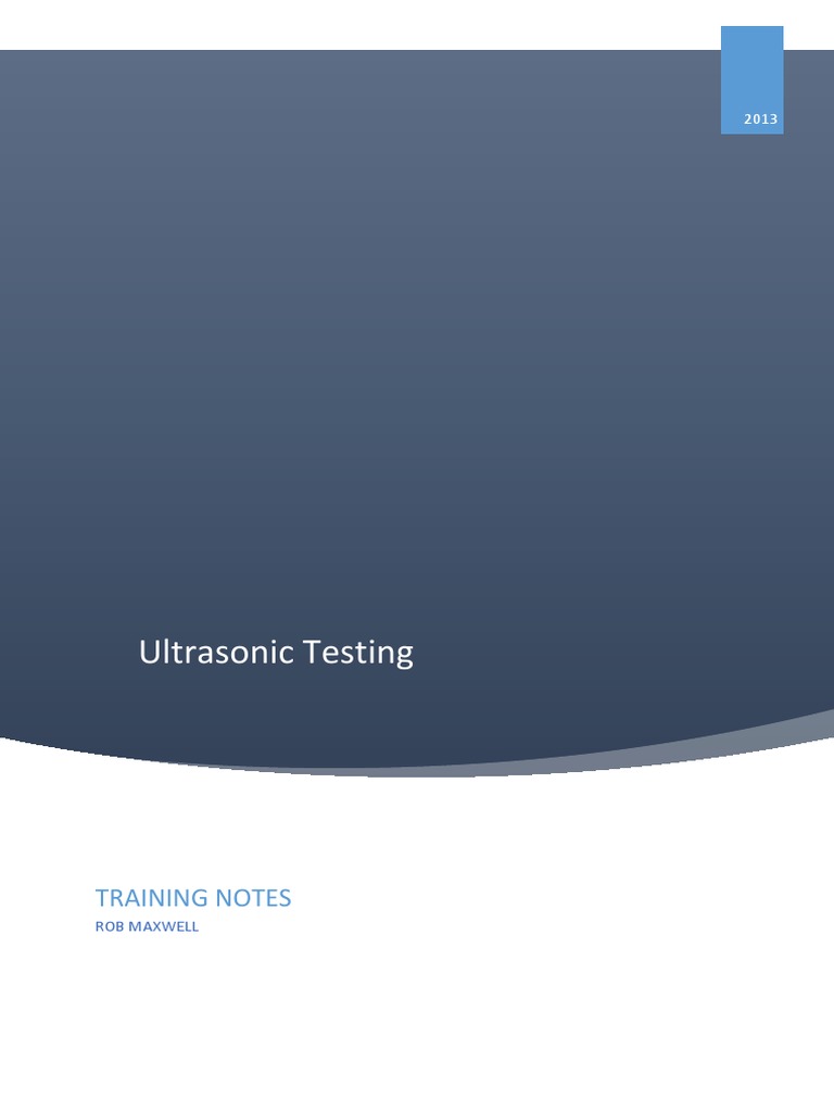 Ultrasonic Testing Training Notes | PDF | Hertz | Refraction