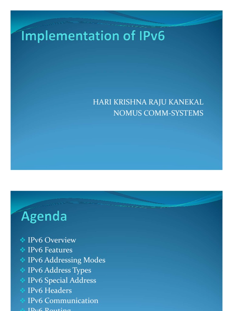 IPv6 PDF | PDF | I Pv6 | Ip Address