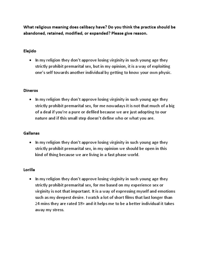 What Religious Meaning Does Celibacy Have | PDF