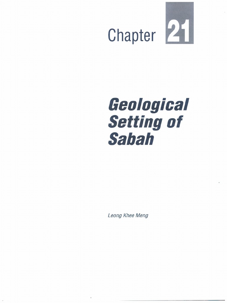 CHAP21 SABAH Geological Setting | PDF | Science | Geology