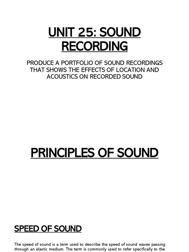 Sound Recording Unit 25 Lab 1 1 | PDF | Hertz | Sound