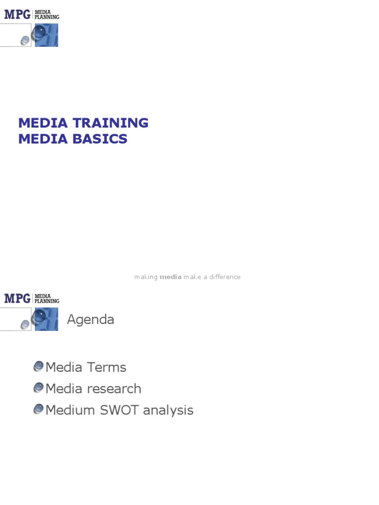 Media Training Media Basics: Making Media Make A Difference | PDF ...