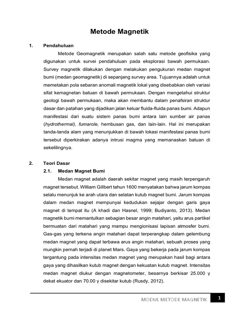 Modul Metode Magnetik | PDF