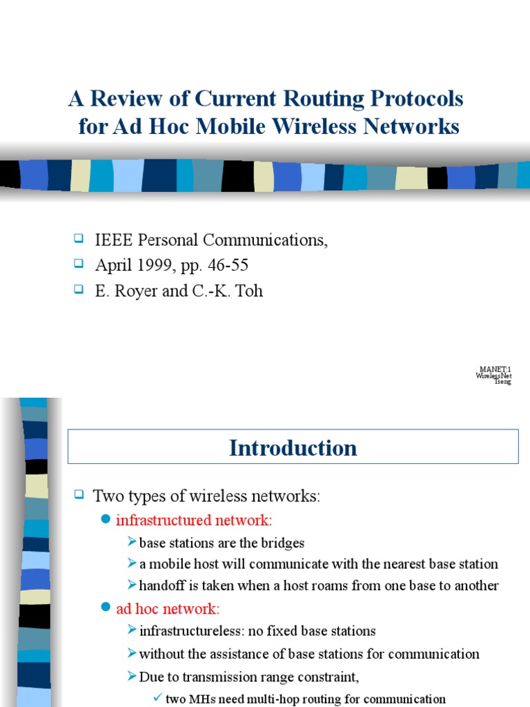 A Review of Current Routing Protocols For Ad Hoc Mobile Wireless ...
