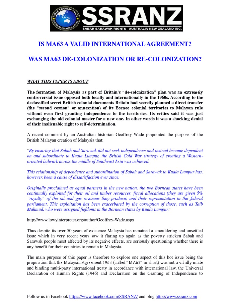Is MA63 A Valid International Agreement - Updated Version 2019 | PDF ...
