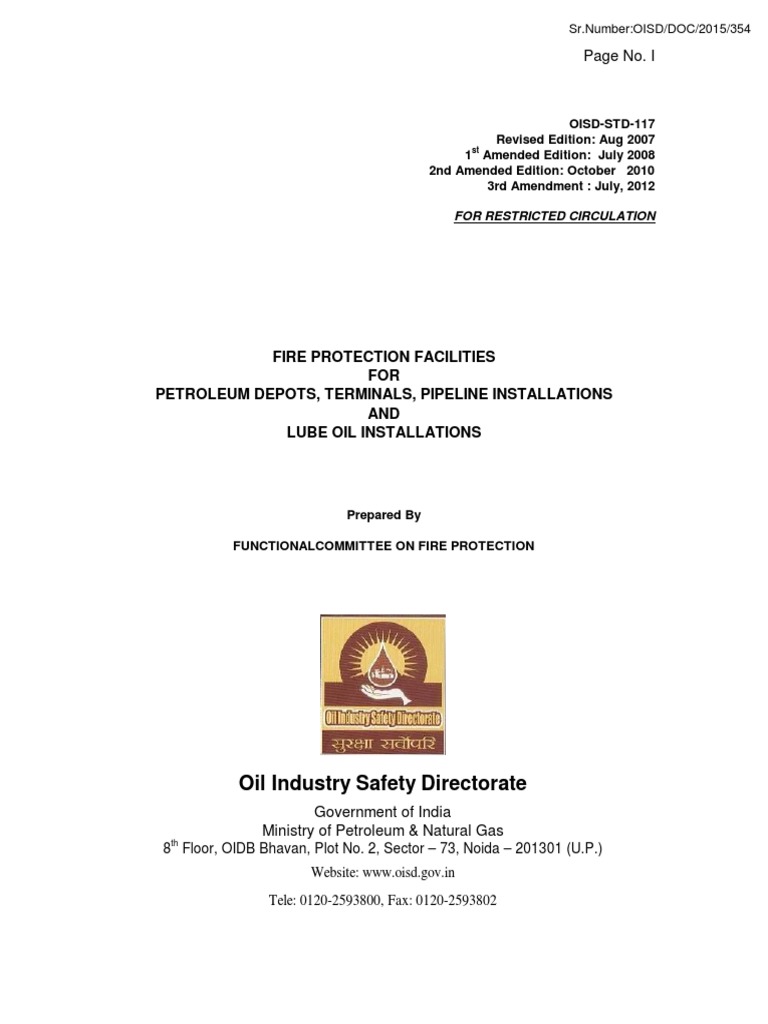 Oisd STD 117 PDF | PDF | Pipeline Transport | Pump