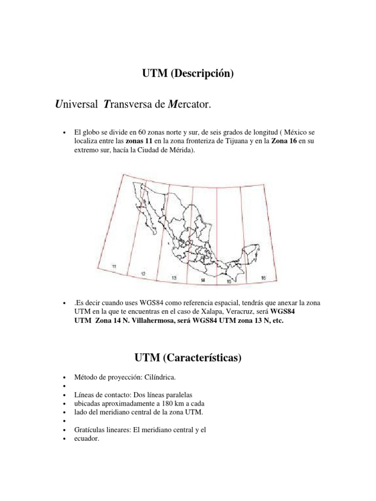 UTM (Descripción) | PDF