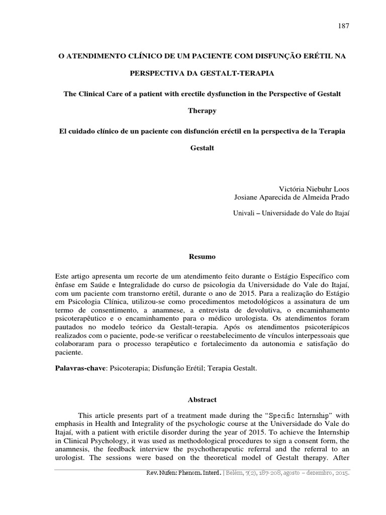 Univali - Universidade Do Vale Do Itajaí: Rev. Nufen: Phenom. Interd ...