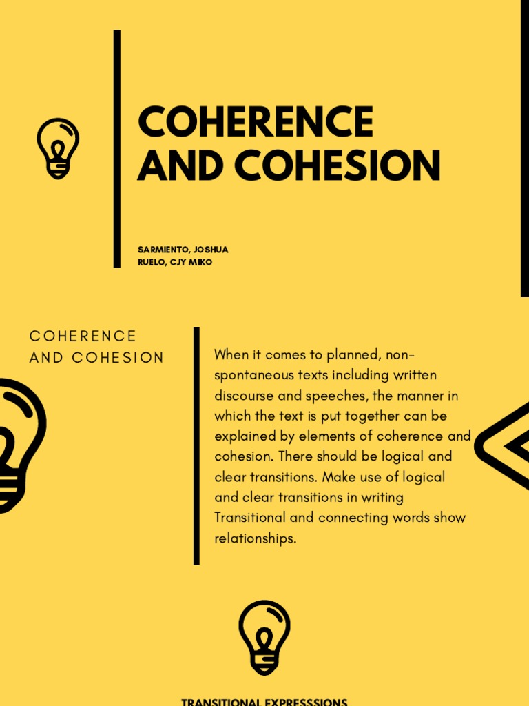 Coherence and Cohesion Explained | PDF | Human Communication | Semiotics