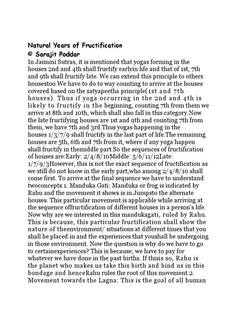 Natural Years of Fructification | PDF | Zodiac | Ancient Astronomy