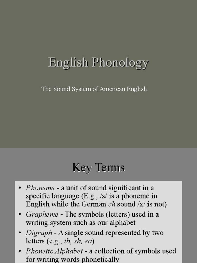 English Phonology: The Sound System of American English | PDF | Phoneme ...
