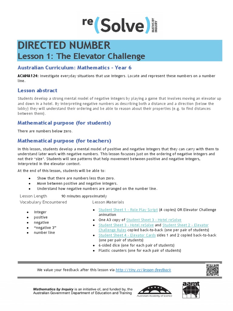 Understanding Negative Integers | PDF | Elevator | Teaching Mathematics