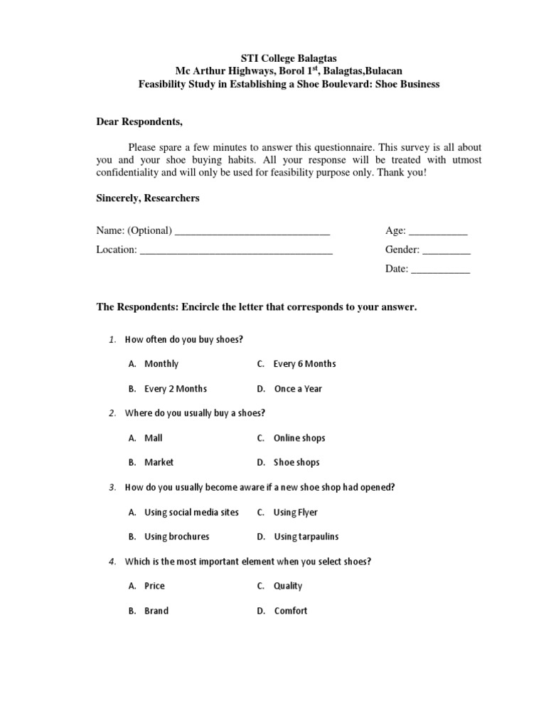 Survey 2 | PDF | Shoe | Clothing