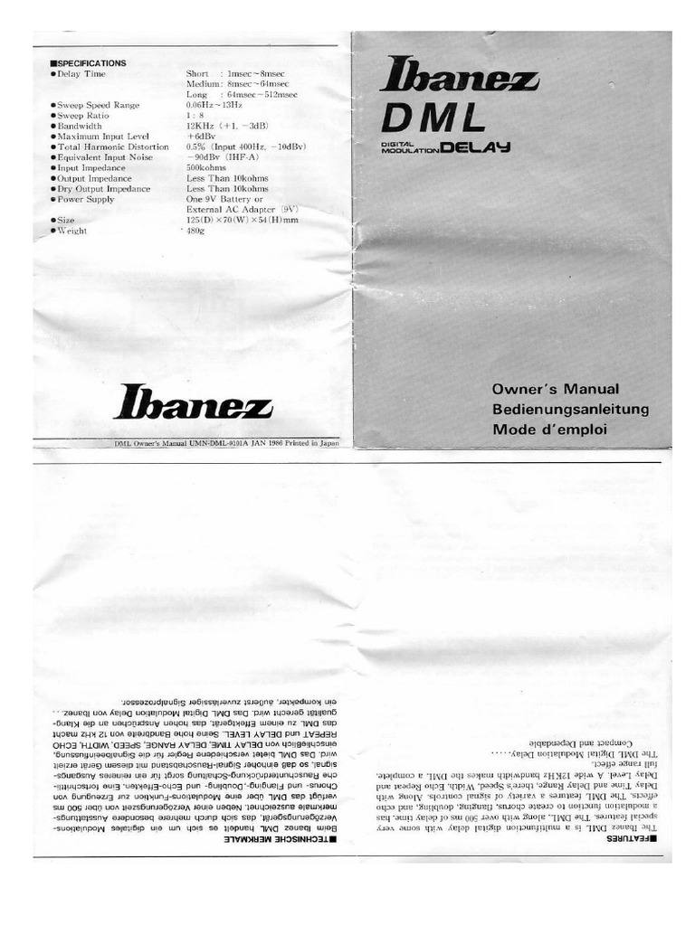 Ibanez DML | PDF