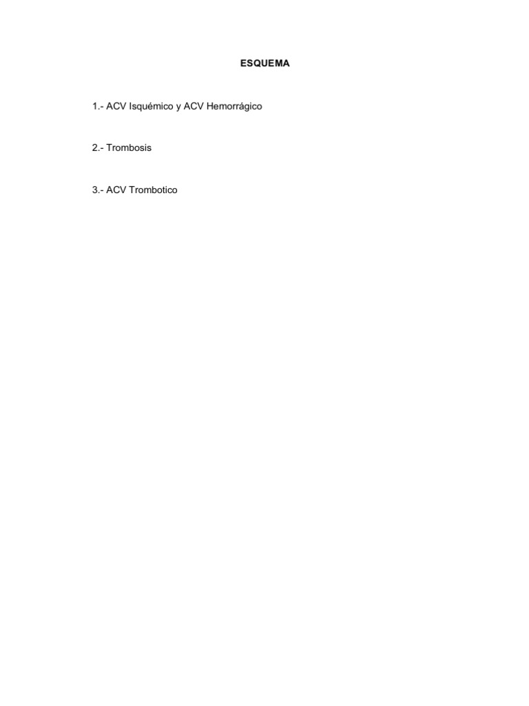 ACV Isquémico y Hemorrágico: Guía | PDF | Carrera | Trombo
