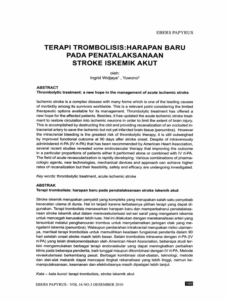 Trombolisis PDF | PDF