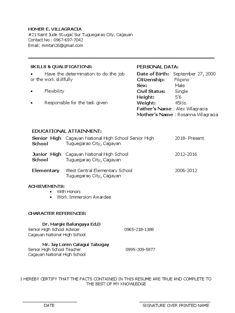 Homer's Resume | PDF