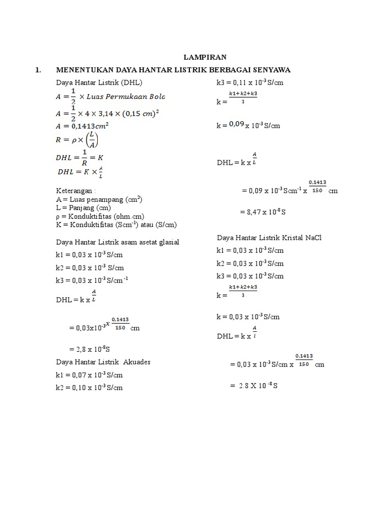 Conductivity of Various Compounds | PDF | Science & Mathematics