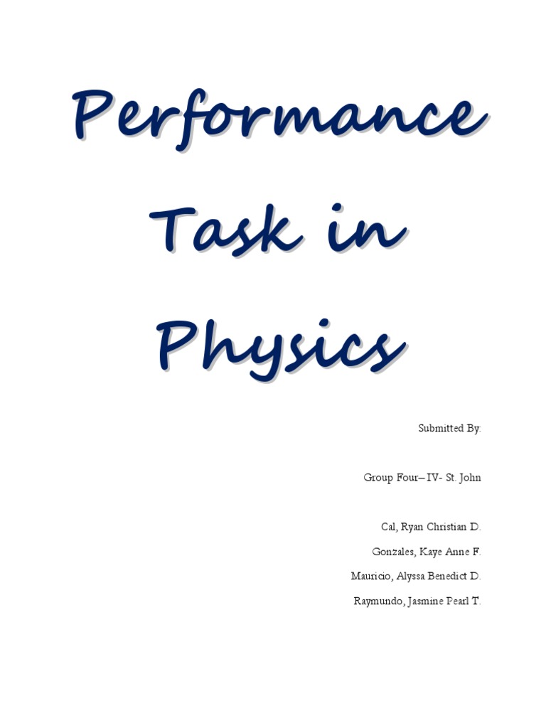 Physics Performance Task | PDF | Smartphone | Personal Computing
