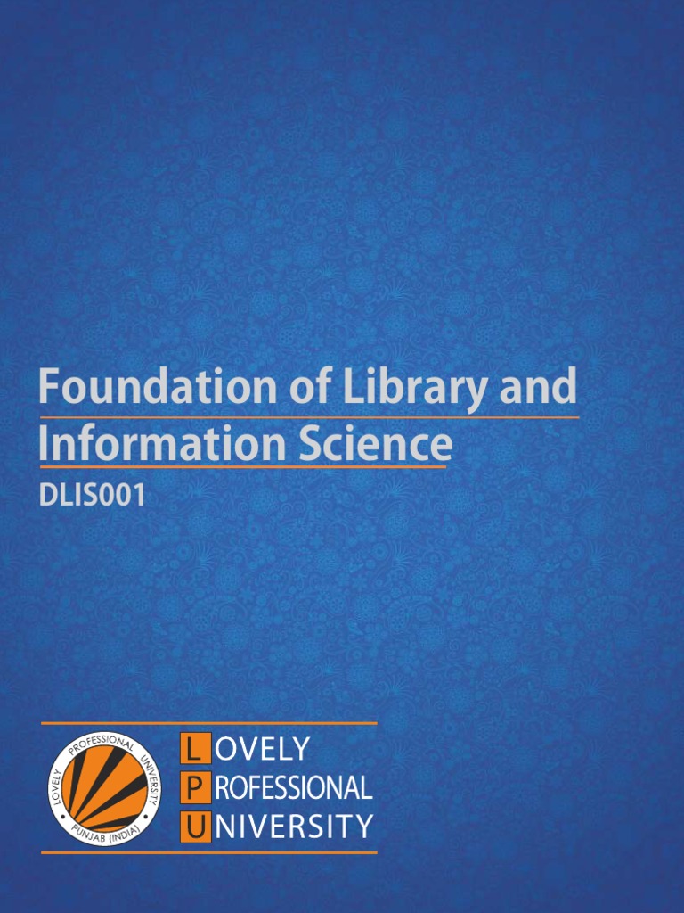 Foundation of Library and Information Science | PDF | Library Science ...