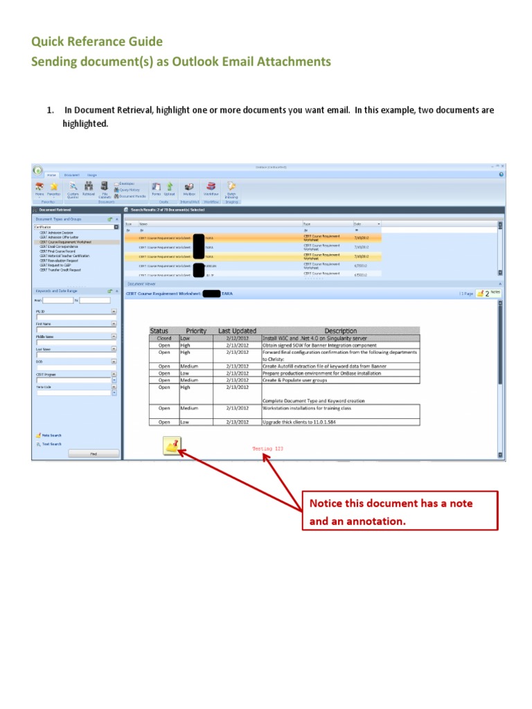 Emailing OnBase Documents As Attachments | PDF | Application Software ...