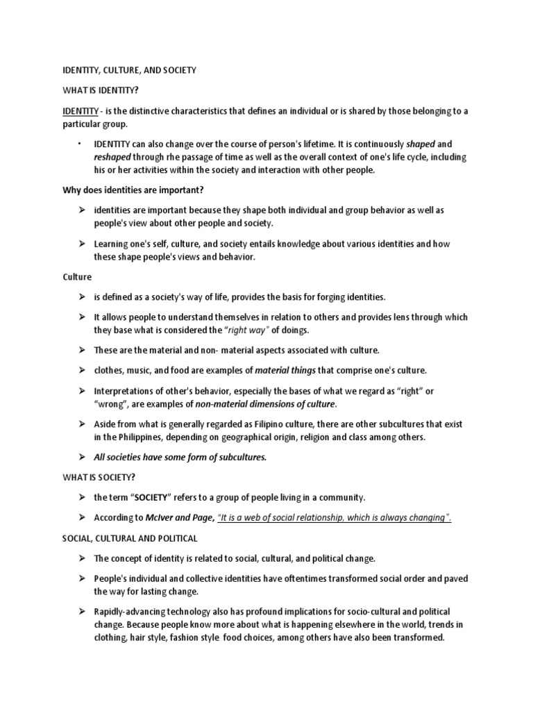 Ucsp Reviewer Chapter 1-2 in Grade 11 | PDF | Anthropology | Identity ...