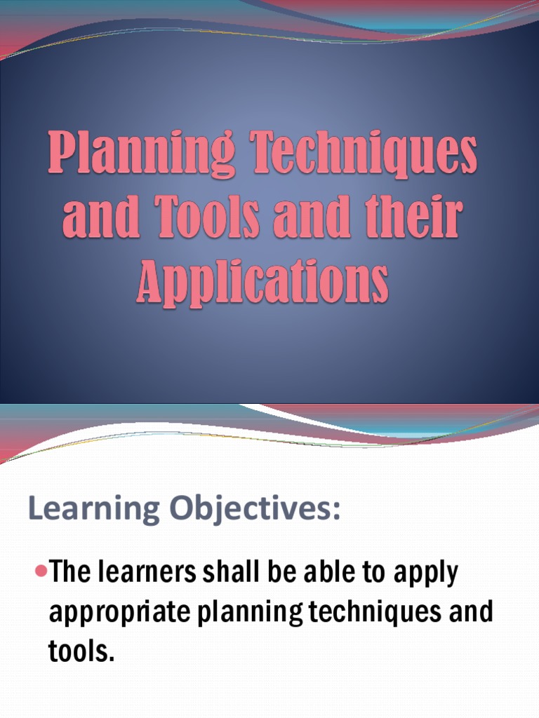 Planning Techniques and Tools and Their Application. | PDF | Simulation ...
