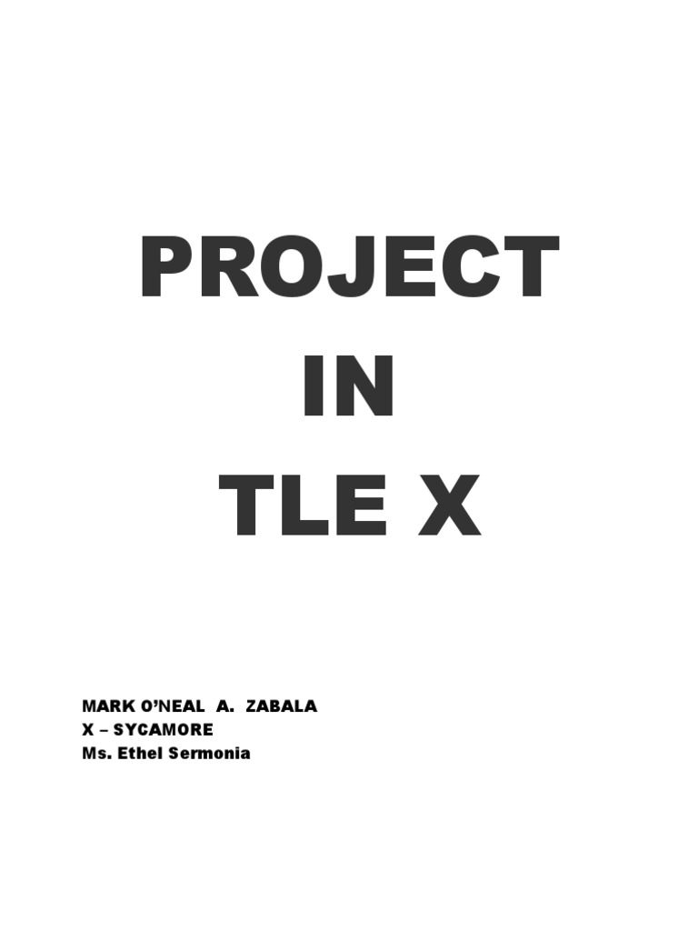 TLE Project | PDF | Gelatin | Foods