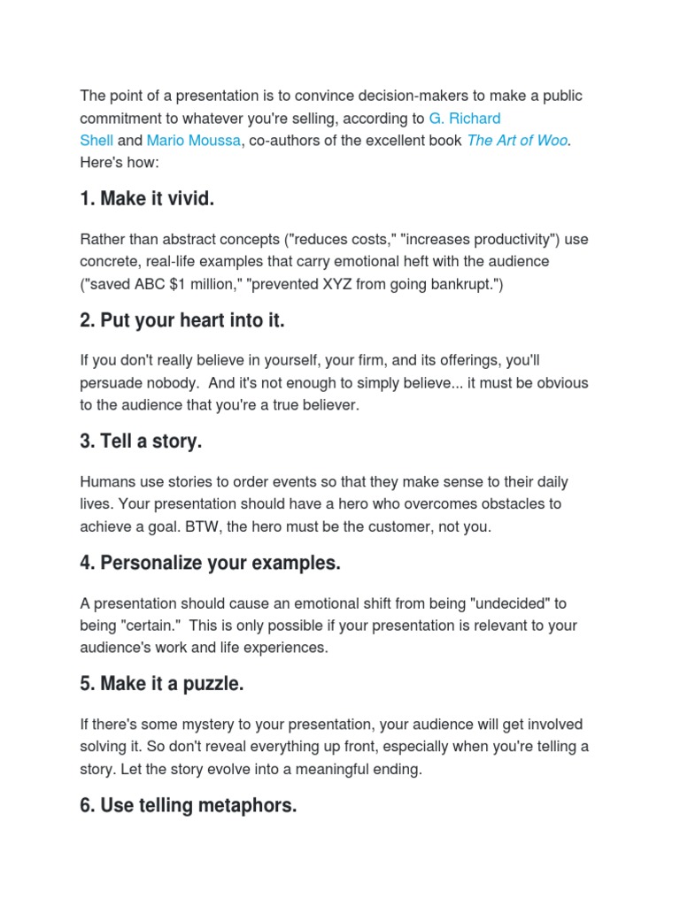 Persuasive Presentation Techniques | PDF