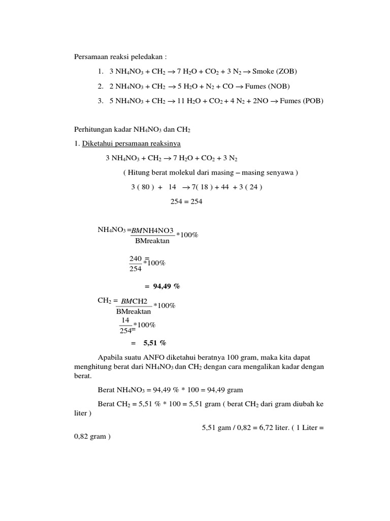 Oxygen Balance | PDF