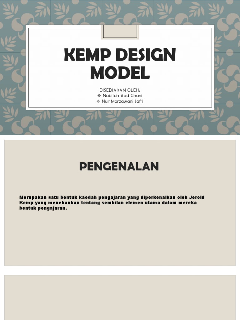 KEMP MODEL DESIGN | PDF