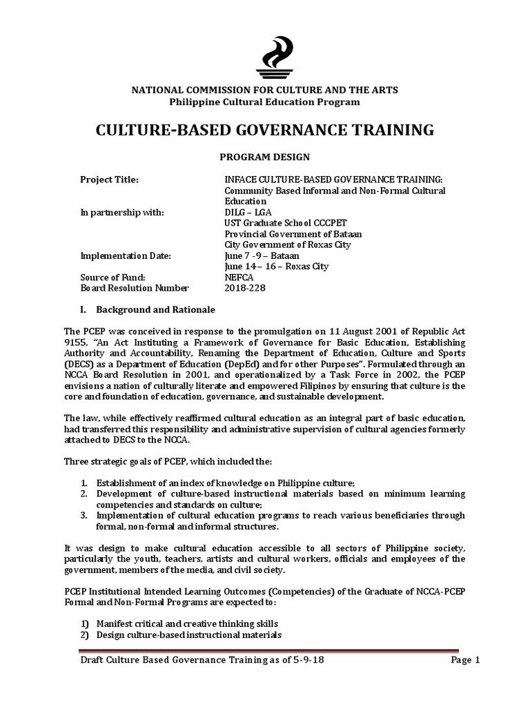 Culture-Based Governance Training for LGU Leaders | PDF | Governance ...