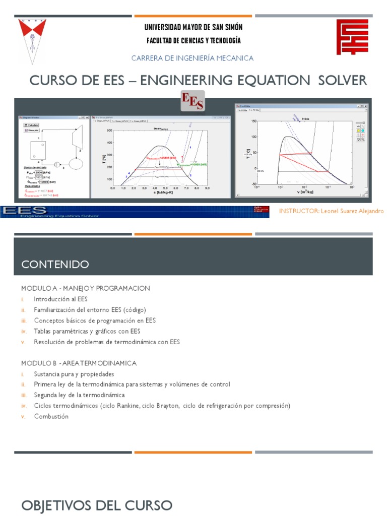 Curso Ees | PDF | Termodinámica | Ecuaciones