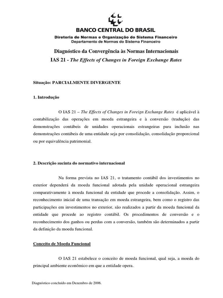 Ifrs 21 | PDF | Moeda | Contabilidade