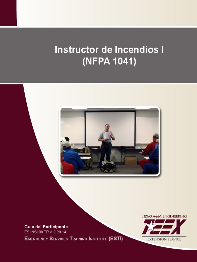 NFPA 1041 Fire Instructor I PM - Spanish PDF | PDF | Firefighter ...