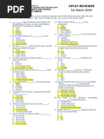 UPCAT Language & Reading Prep | PDF