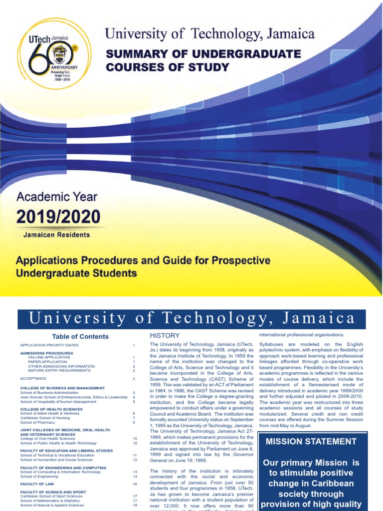 University of Technology, Jamaica: An Overview | PDF | Bachelor's ...
