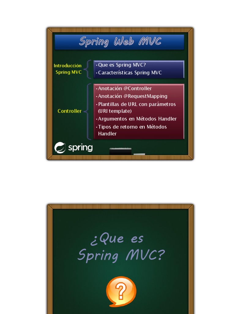 03 PPT Spring Web MVC | PDF | Modelo – Vista – Controlador | Páginas del servidor Java