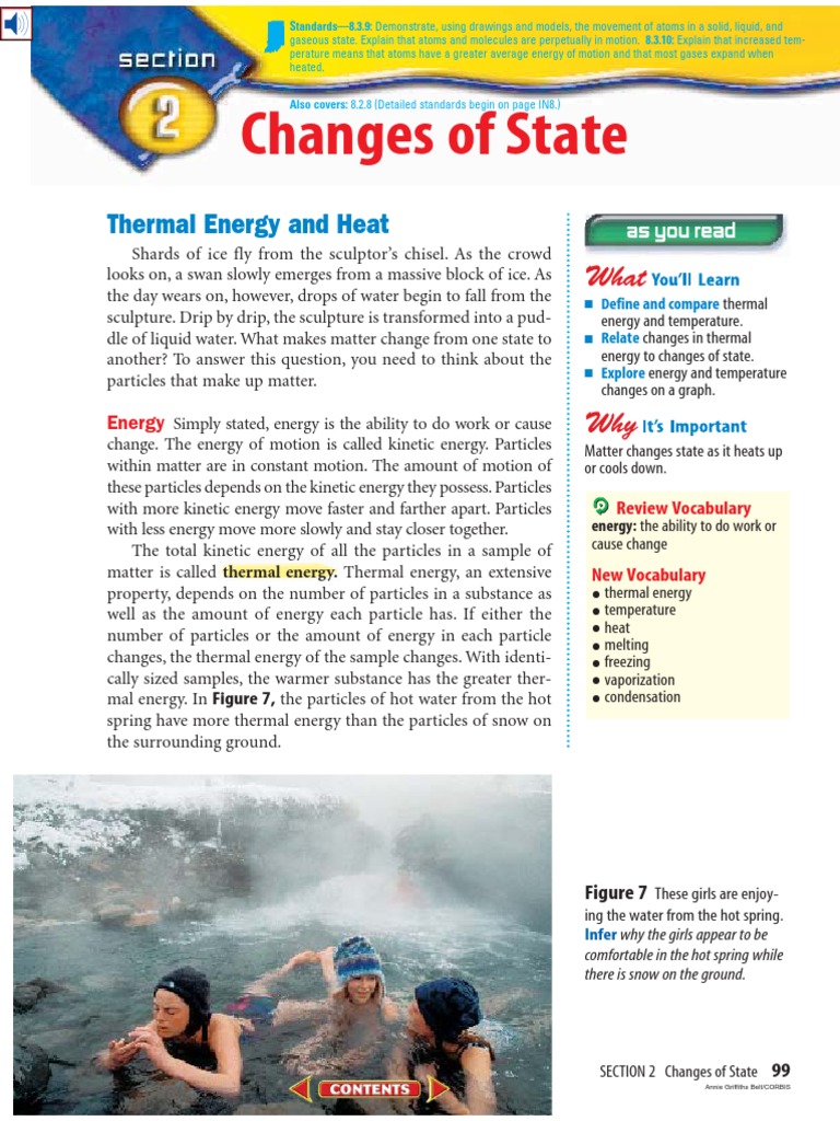States of Matter and Thermal Energy | PDF | Evaporation | Melting Point