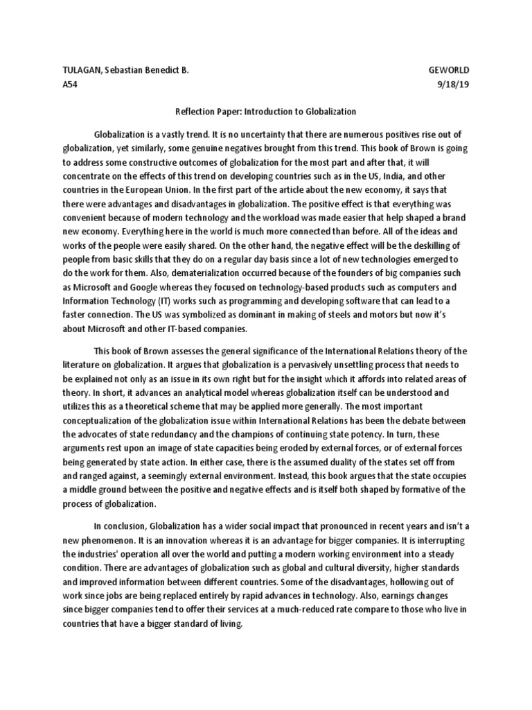 Analyzing the Positive and Negative Impacts of Globalization on ...