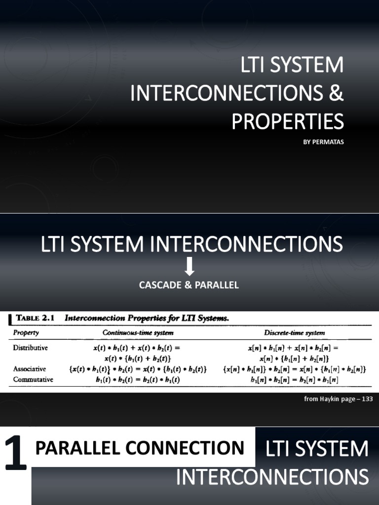LTI System Interconnections & Properties | PDF | Areas Of Computer ...
