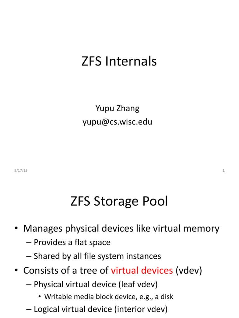 2 Zfs Internals | PDF | File System | Disk Storage