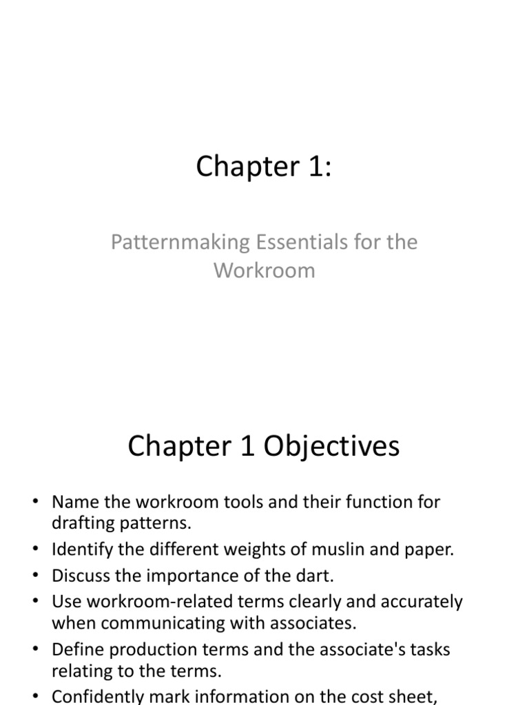 Chapter 1 Patternmaking Essentials For The Workroom Pdf Seam