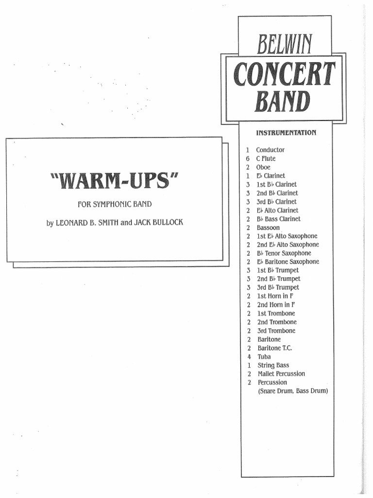 Belwin Warm-Ups - Score | PDF