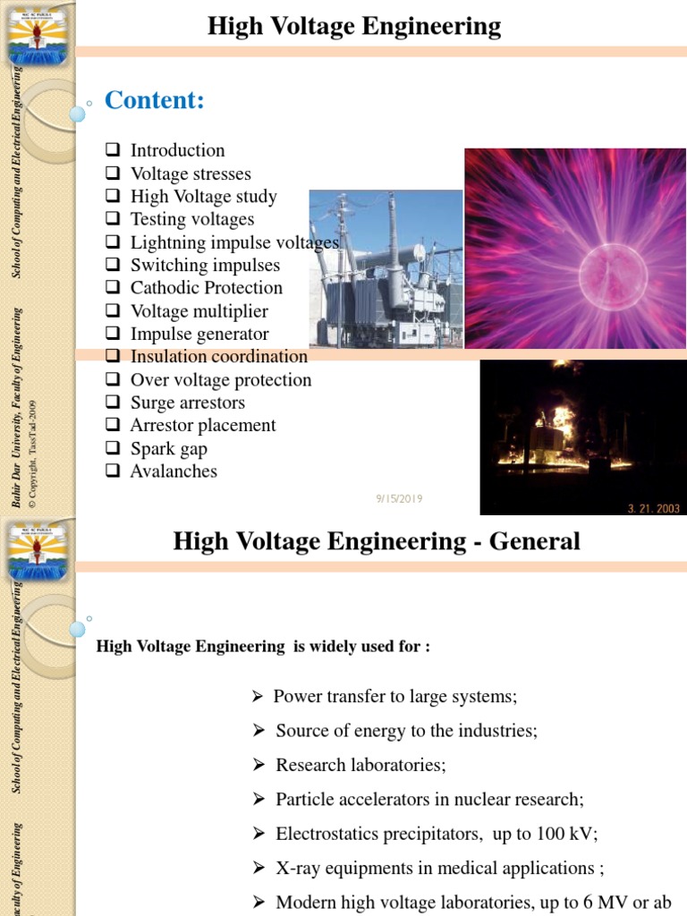 High Voltage Engineering Introduction | PDF | High Voltage | Insulator ...