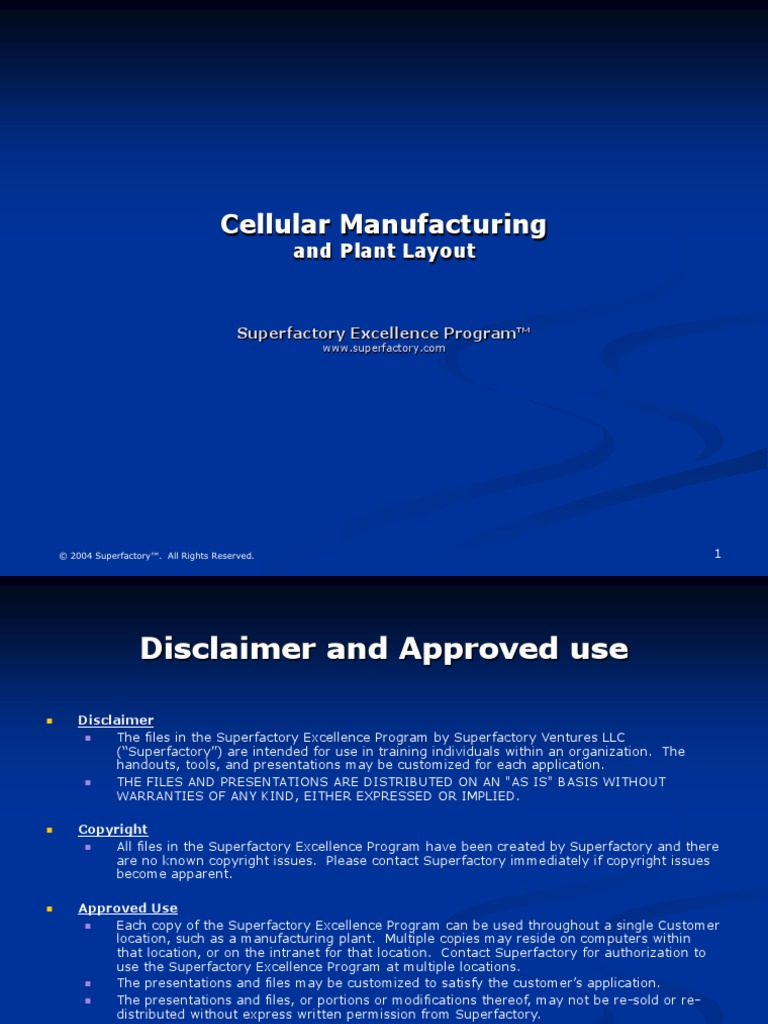 Cellular Manufacturing: and Plant Layout | PDF | Inventory | Economic ...