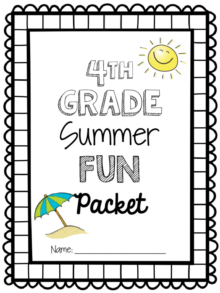 4th Grade Summer Fun Packet | PDF | Multiplication | Cognition