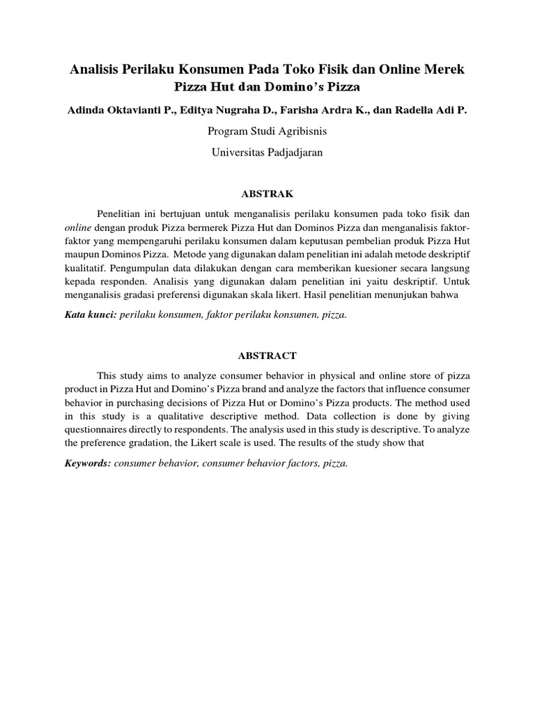 Laporan Perilaku Konsumen | PDF