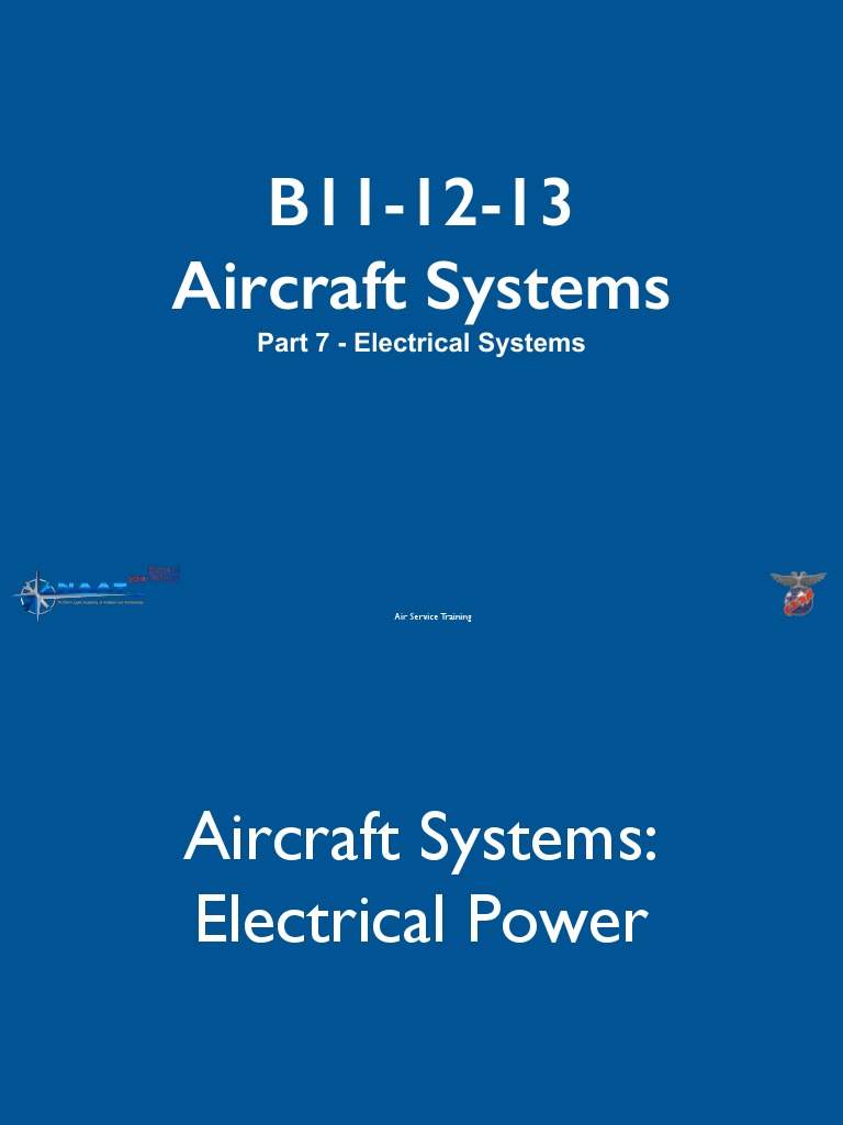 Aircraft Electrical Systems Overview | PDF | Alternating Current ...