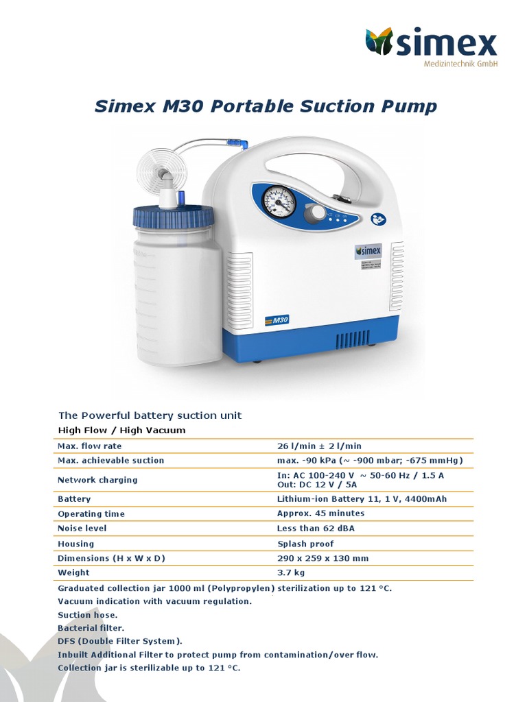 Brosur Suction Pump Portable - M-30 | PDF